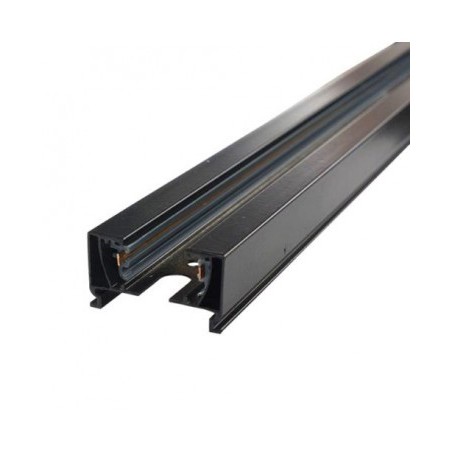 Riel Energizado Monofásico 1 Metro Negro