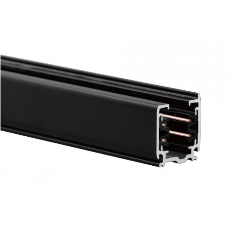 Riel Energizado Trifásico 1 Metro Negro