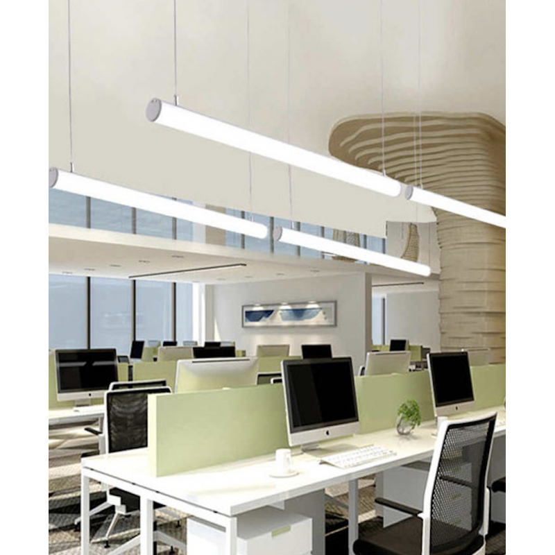 Perfil para cinta LED COLGANTE CURVO Ø60x30.2 MM covertura acrilico ...