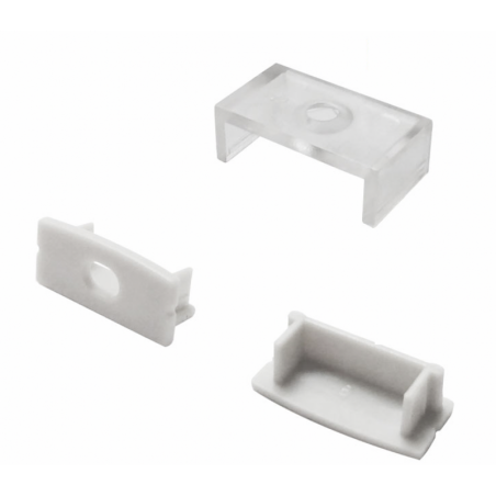 Kit 2 tapas + 2 clips perfil embutido 17.3x14.5 MM largo 2 mtrs (SKU ...